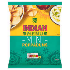 Co Op Indian Menu Mini Poppadums 60g – Mullaco Online
