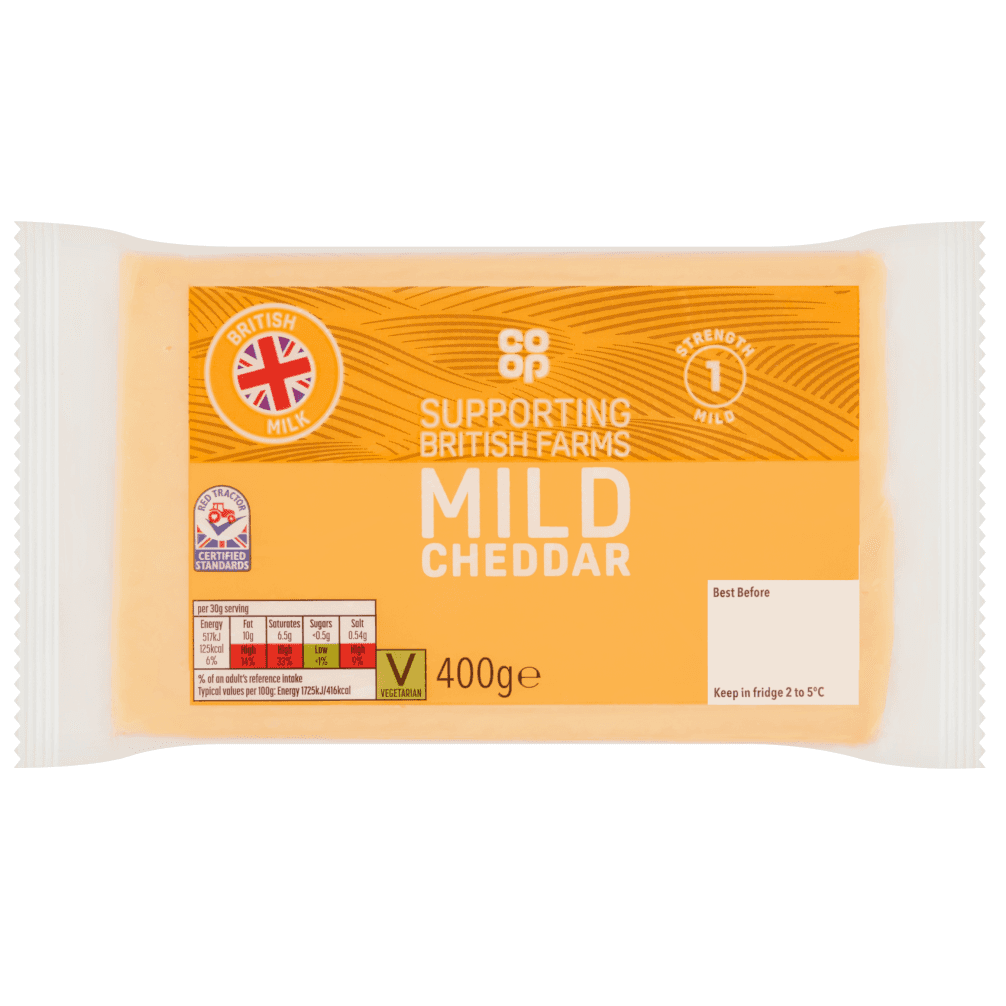 Co-op Mild Cheddar Block 400g – Mullaco Online