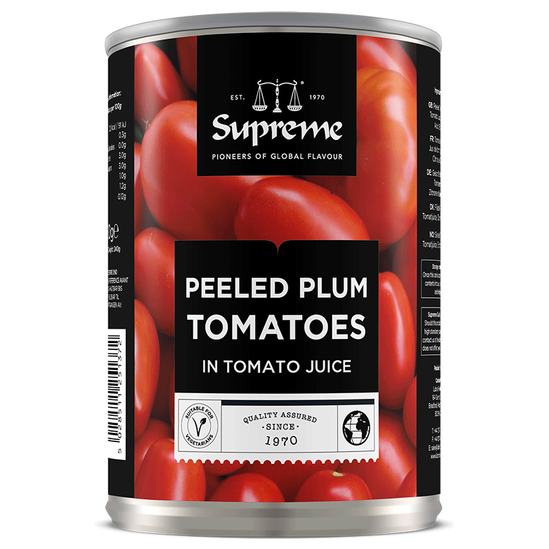 Supreme Peeled Plum Tomato Tin 2x400g – Mullaco Online