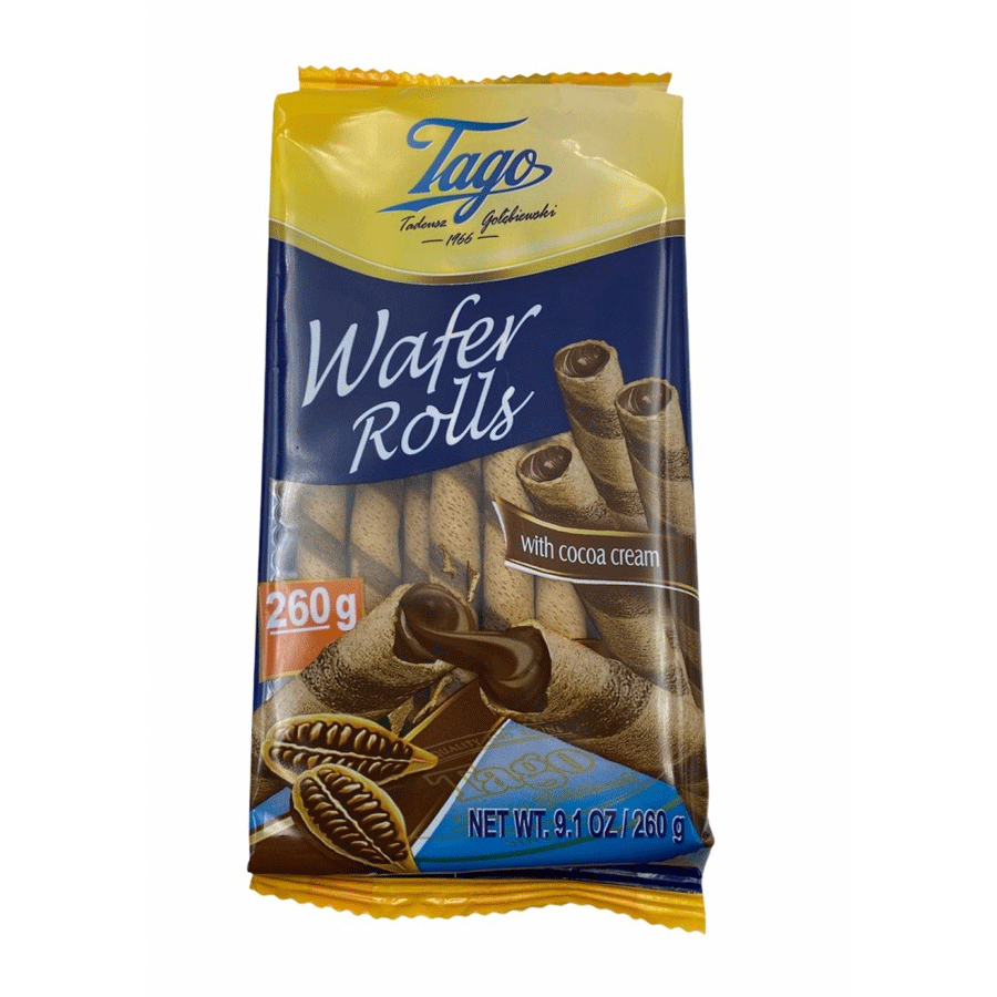 Tago Wafer Rolls with Cocoa Cream 260g – Mullaco Online
