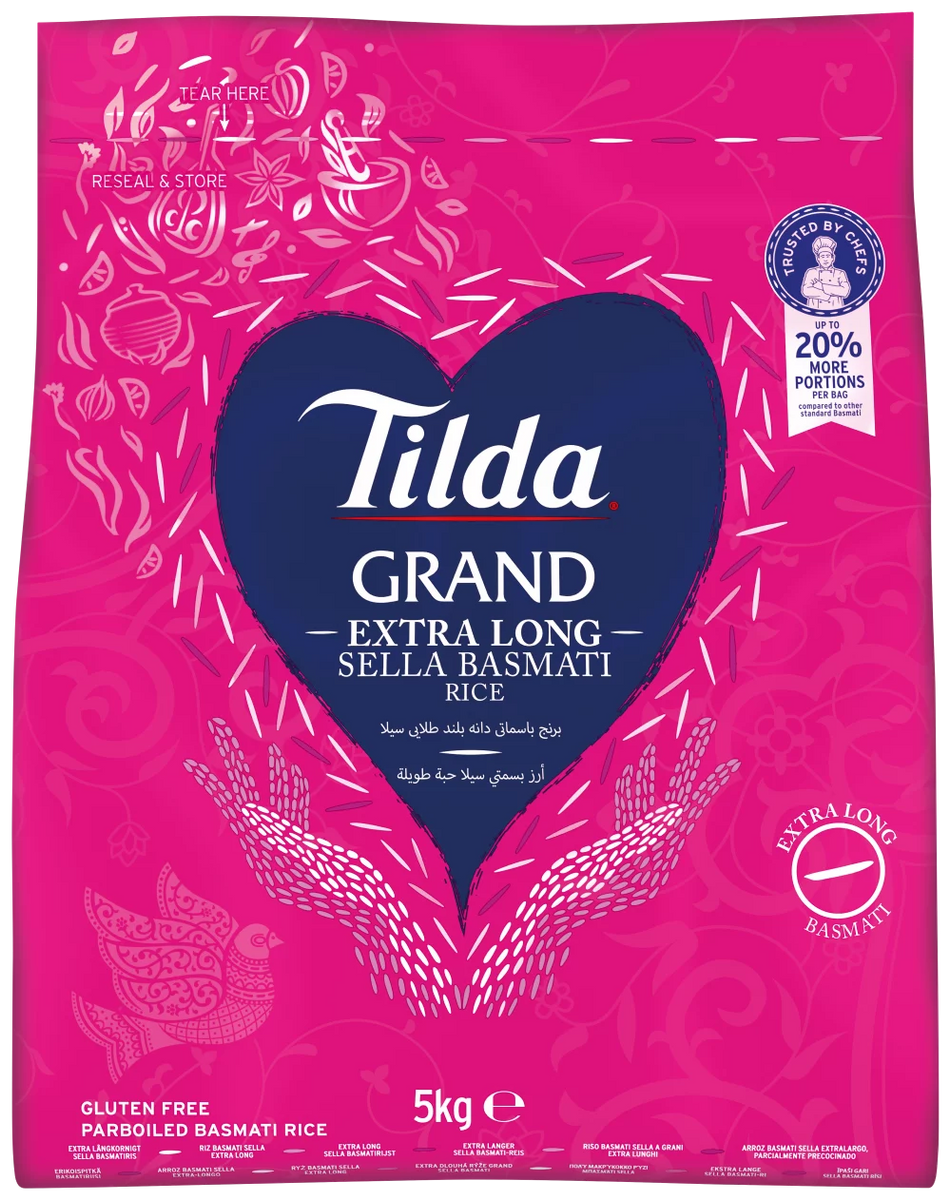 Tilda Grand Extra Long sella Basmati Rice 5kg – Mullaco Online