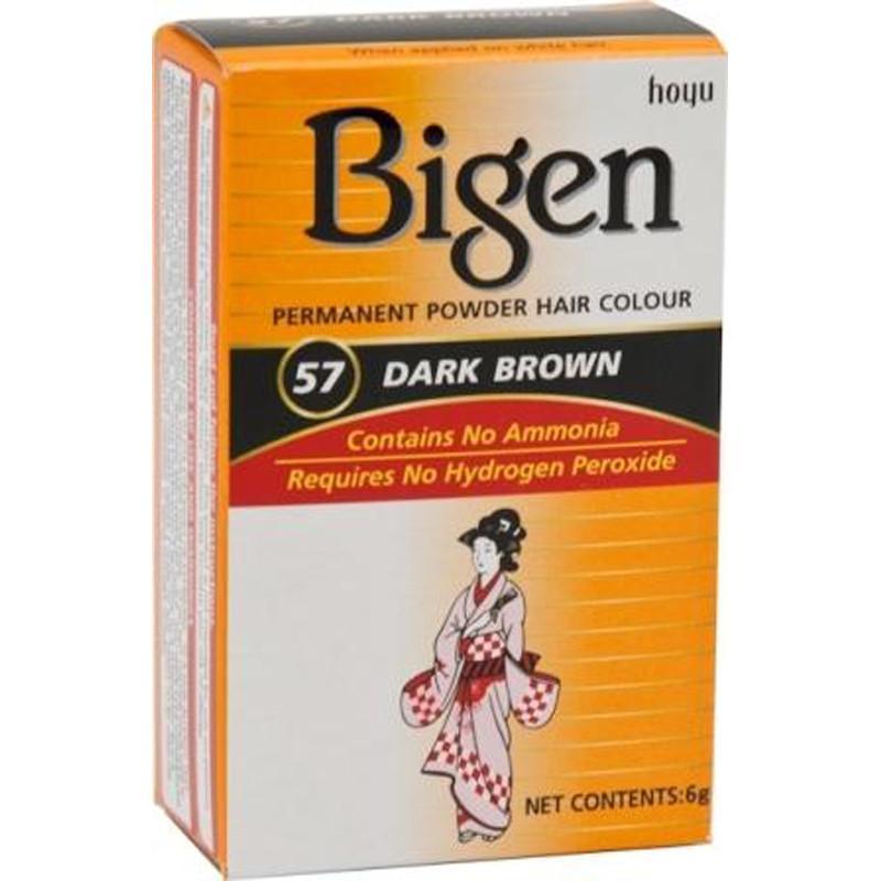 Bigen Permanent Powder Hair Colour 57 Dark Brown 6g, Mullaco – Mullaco ...