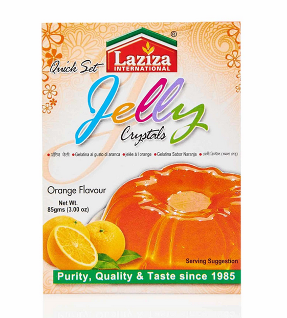 Laziza Quick Set Jelly Crystals Orange 85g, Mullaco Online