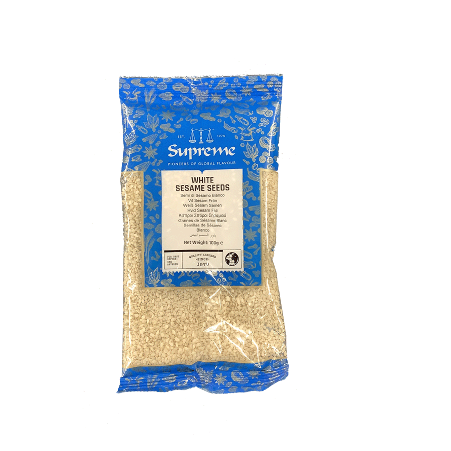 Supreme White Sesame Seeds 100g – Mullaco Online