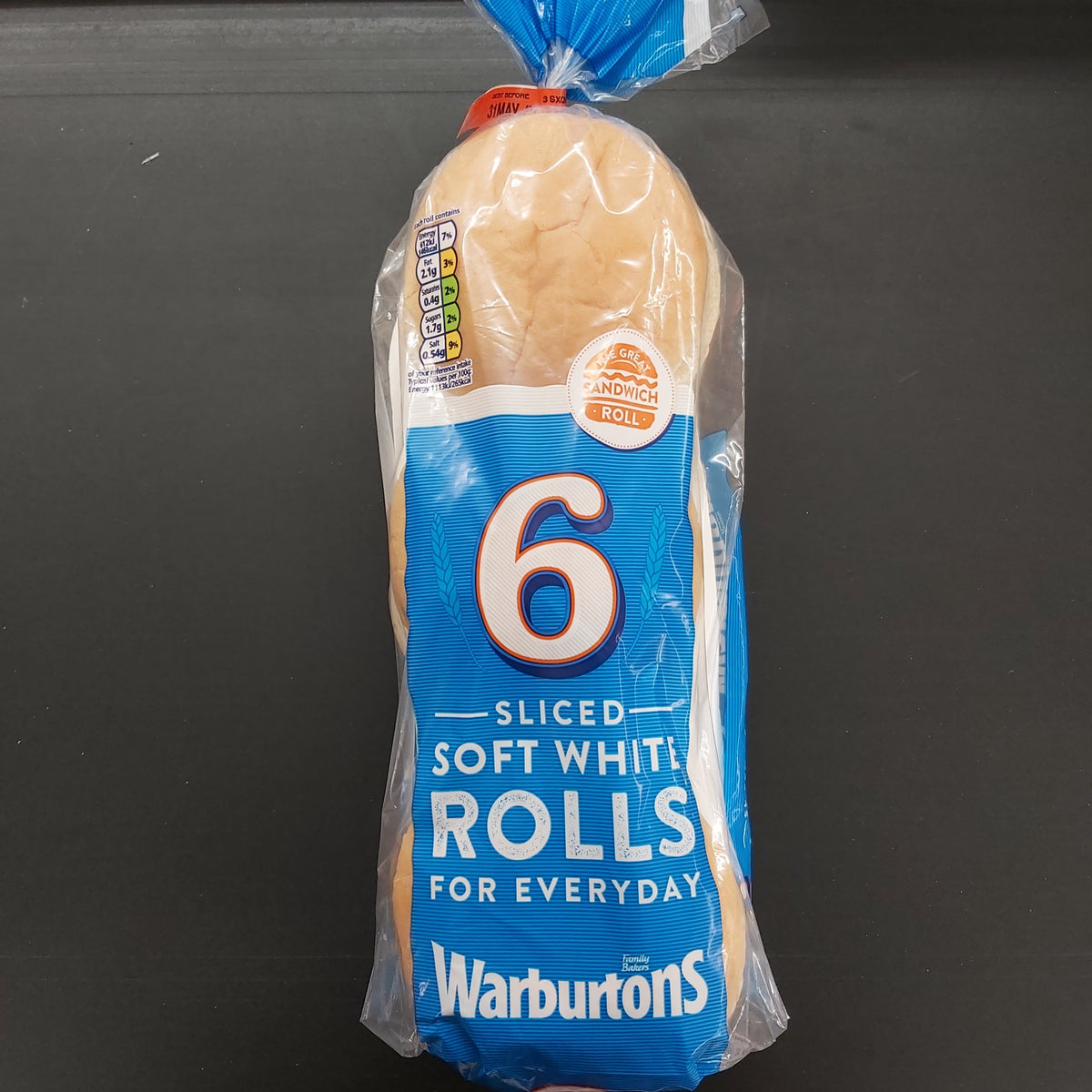 Warburtons Soft White Rolls 6pk – Mullaco Online
